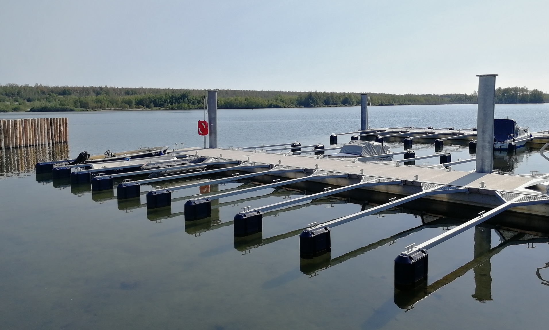 Eröffnung der Steganlage am Fischereistützpunkt des Zwenkauer Sees - Leipziger Neuseenland